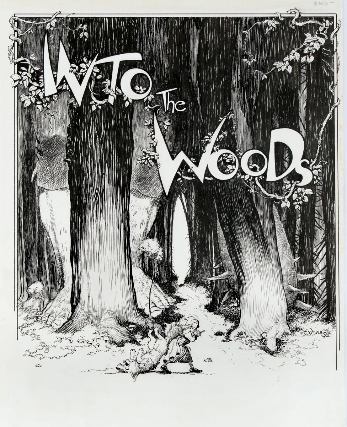 Charles Vess original theatrical poster art for the Stephen Sondheim ...