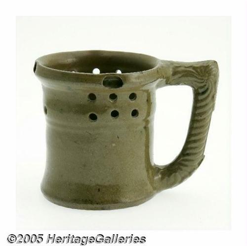 An American Ceramic Puzzle Mug George Ohr, c.1890