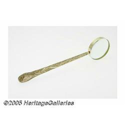 A Victorian Style Rolled Gold Magnifying Glass M.