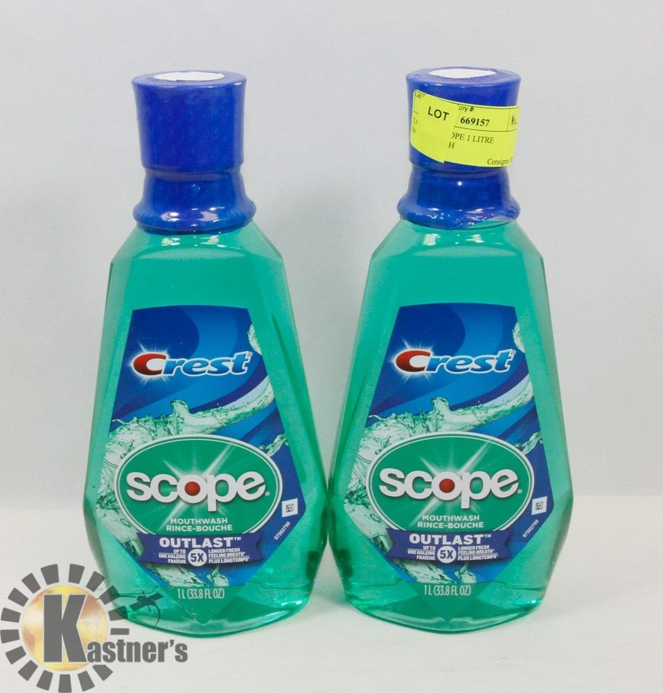 LOT OF 2 SCOPE 1 LITRE MOUTHWASH