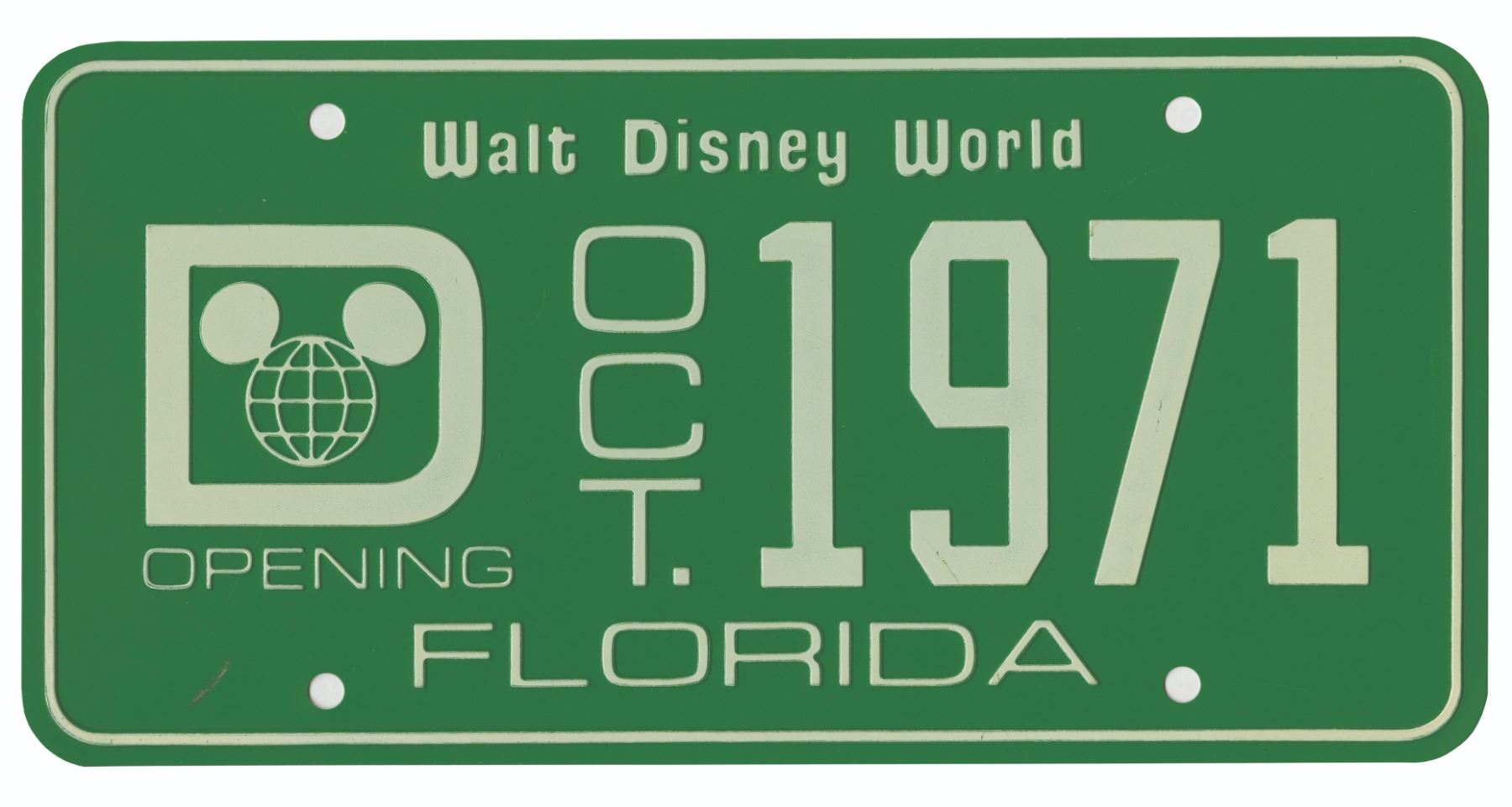 Walt Disney World Pre Opening License Plate Van Eaton Galleries walt-disney-world-pre-opening-license-plate-van-eaton-galleries