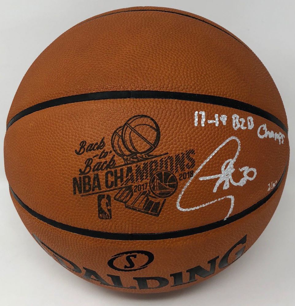 Stephen Curry Signed "Back-to-Back NBA Champions" Limited Edition ...