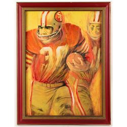 Dave Boss "San Francisco 49ers" 20x26 Custom Framed Painting (PA LOA)
