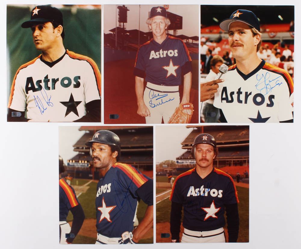 Lot of (5) Signed Houston Astros 8x10 Photos with Nolan Ryan, Don ...