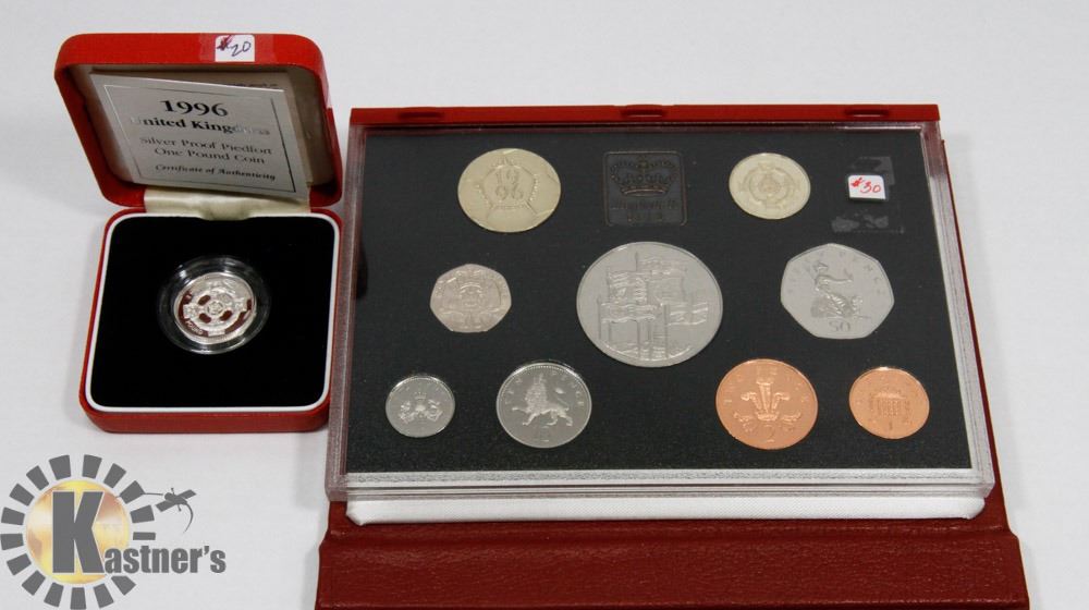 1996 UK PROOF COIN SET AND SILVER PROOF PIEDFORD