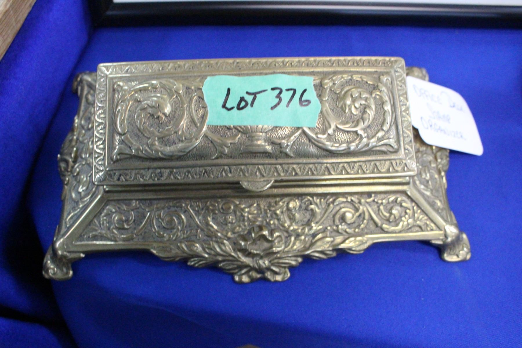 Brass Office Desk Stamp Organizer