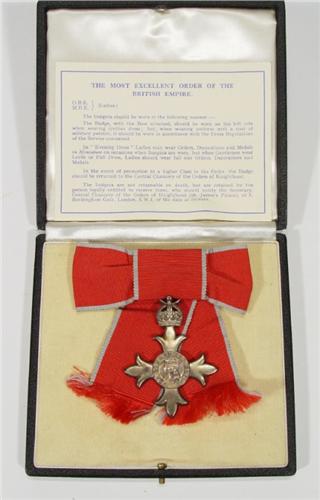 Cased Military MBE medal