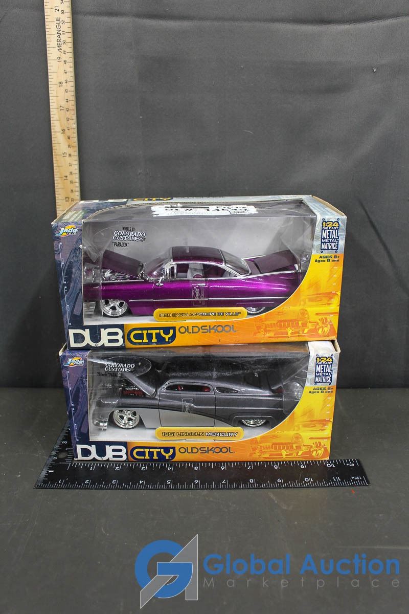 (2) Dub City Old School Model Cars (1951 Lincoln and 1956 Cadillac ...