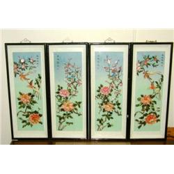 ORIENTAL MOTHER OF PEARL 4 SEASONS FRAMED