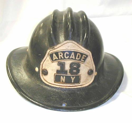 Fire Helmet-Arcade NY 18 Bullard Hard Boiled hat