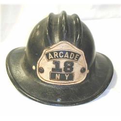 Fire Helmet-Arcade NY 18 Bullard Hard Boiled hat