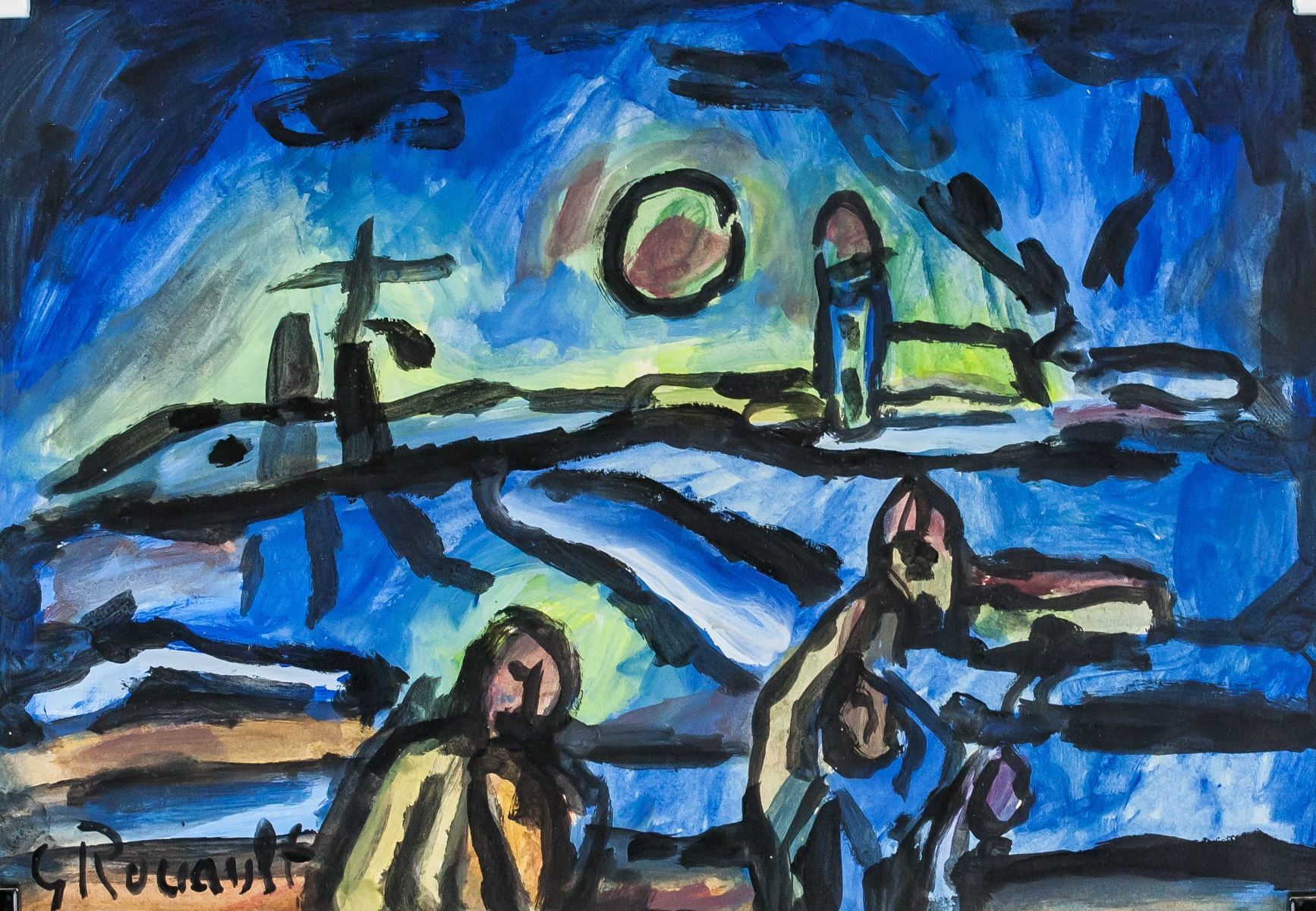 Georges Rouault French Fauvist Oil & Tempera Paper