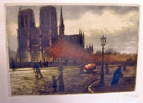 F. Roth signed Etching