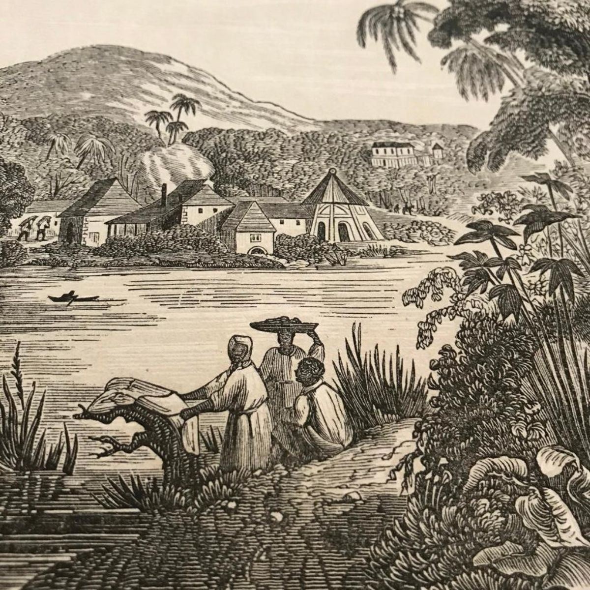 Original 1858 Engravings, African Slave Trade, Sugar Plantation