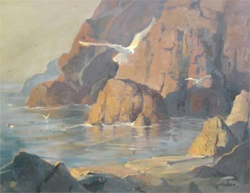 Philip G. Shumaker (American, 1921-1967) Gulls in