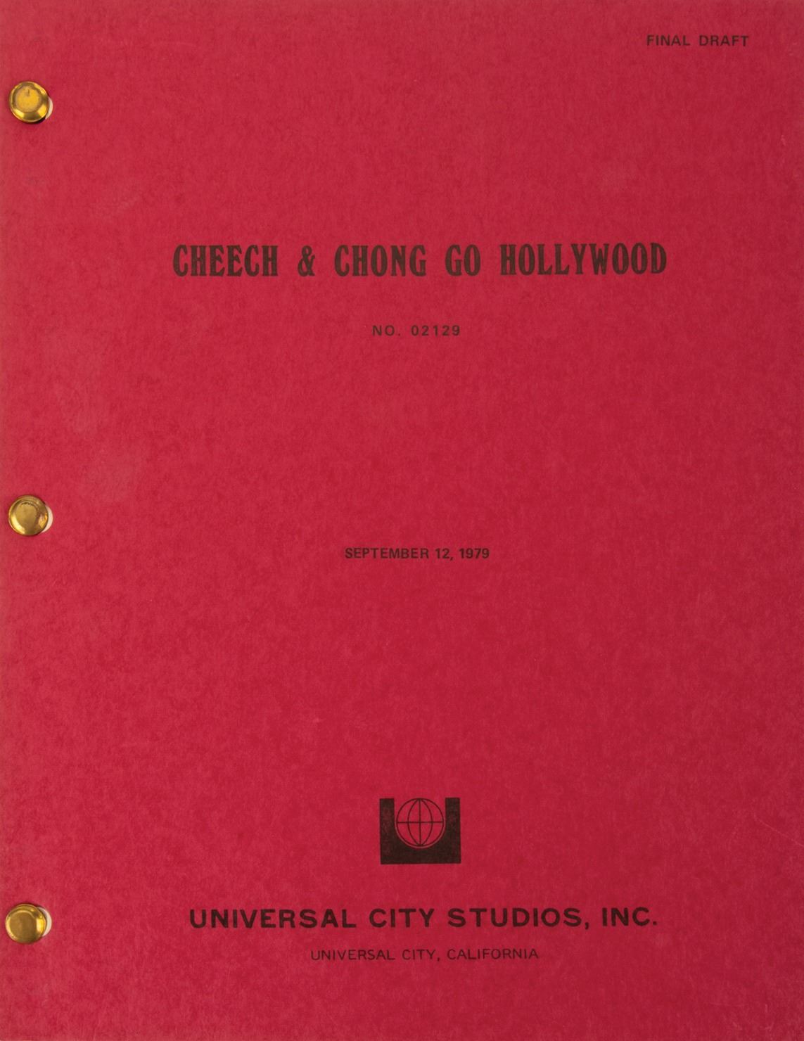 Cheech & Chong's Next Movie, Final Draft script, working title: 'Cheech ...