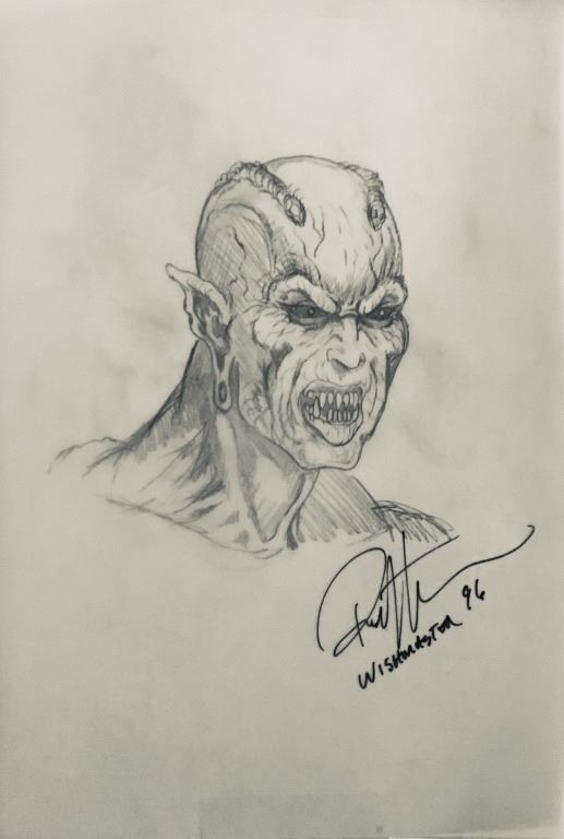 Wishmaster (1997) - Djinn Head Concept Artwork - Lot H