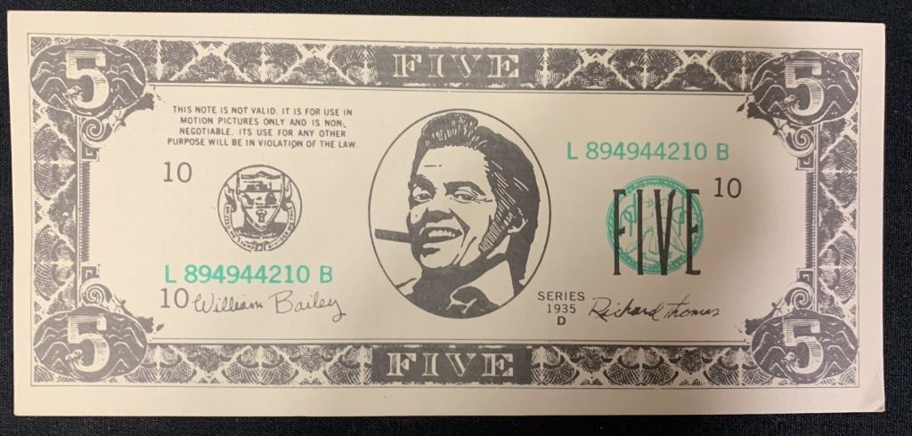 Back to the Future Part II (1989) - $5.00 "Biff Bucks" Money