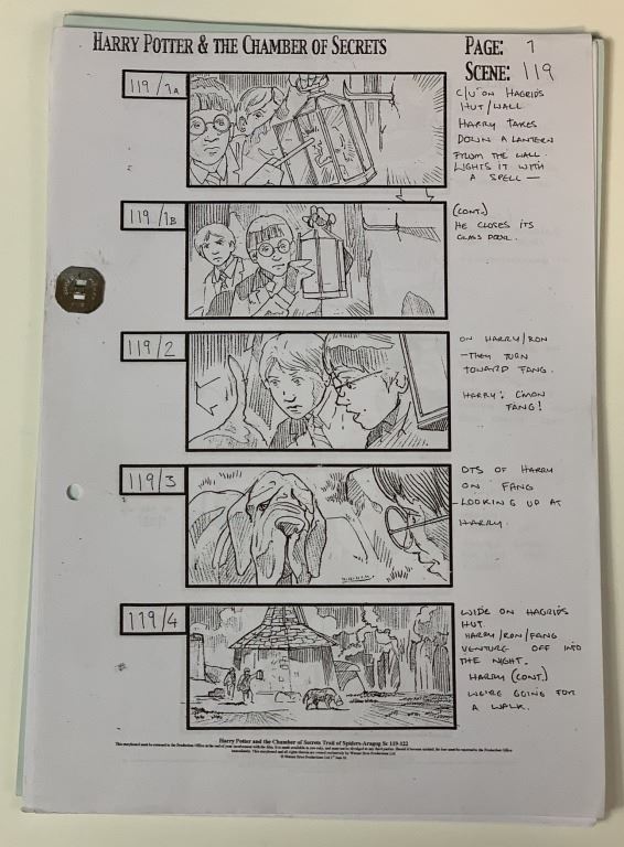 Harry Potter and the Chamber of Secrets (2002) - 37 Page Storyboard Set ...