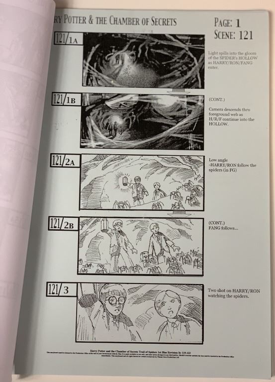 Harry Potter and the Chamber of Secrets (2002) - 37 Page Storyboard Set ...