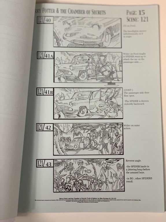 Harry Potter and the Chamber of Secrets (2002) - 37 Page Storyboard Set ...