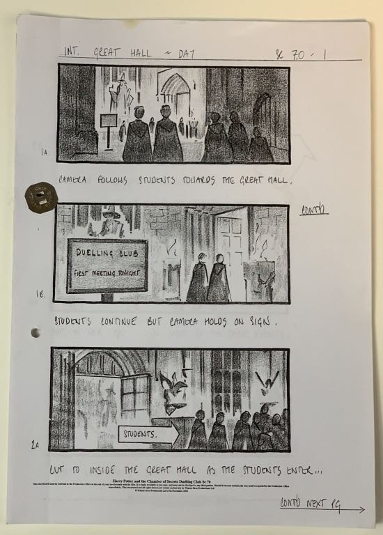 Harry Potter and the Chamber of Secrets (2002) - 31 Page Storyboard Set ...