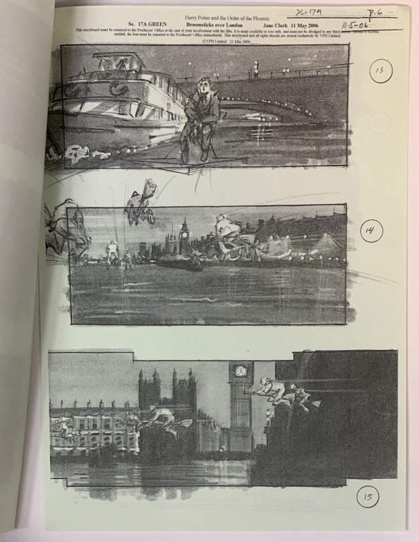 Harry Potter and the Order of the Phoenix (2007) - Storyboard Set (Green)