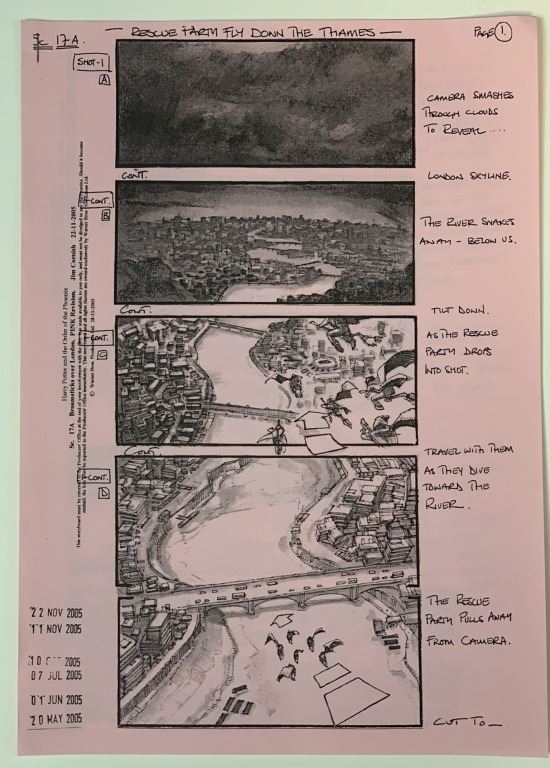 Harry Potter and the Order of the Phoenix (2007) - Storyboard Set (Pink)