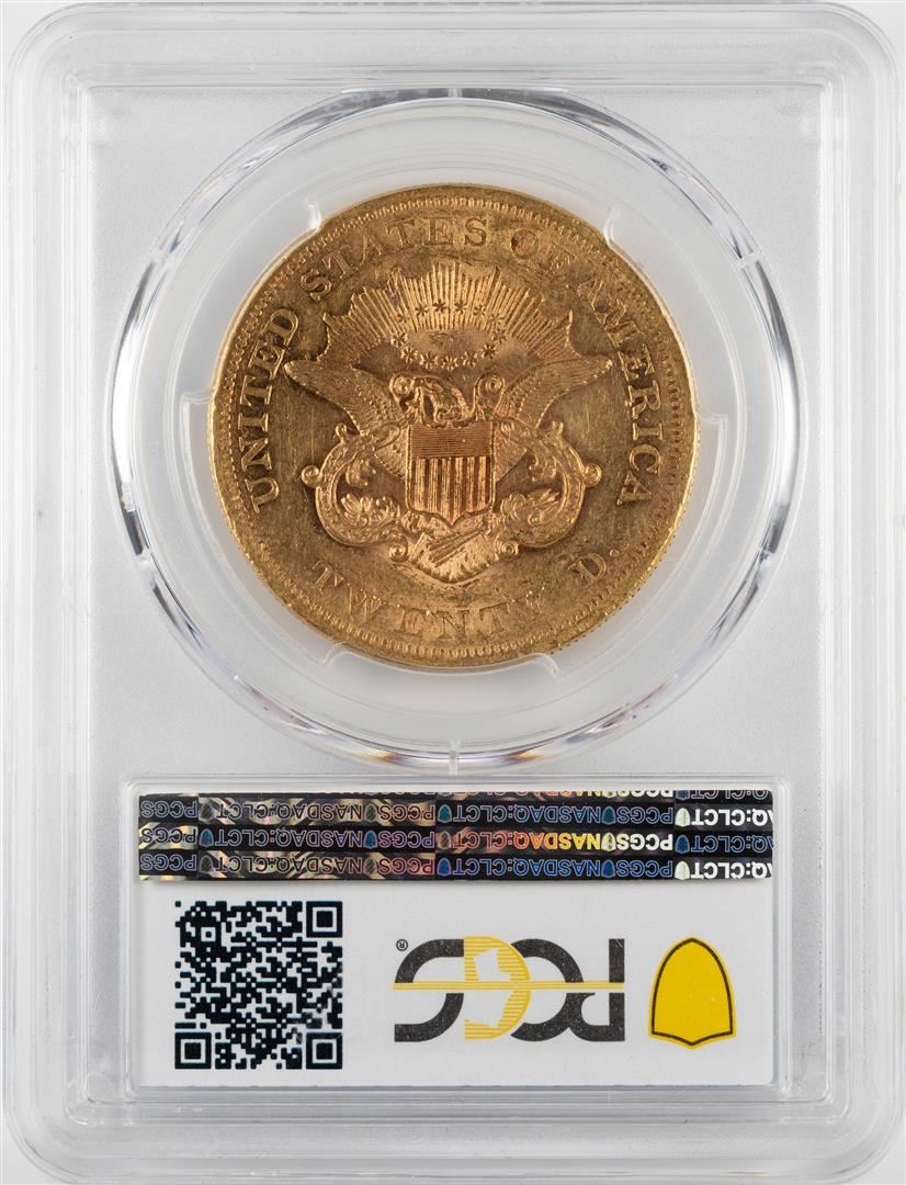 1861 $20 Liberty Head Double Eagle Gold Coin PCGS AU50