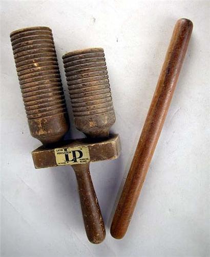 AN M. COHEN "LATIN PERCUSSION INC" CHROME SHAKER/GUIRO Together with a ...