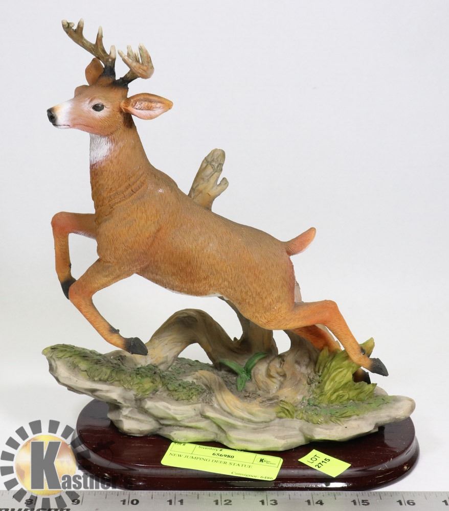 NEW JUMPING DEER STATUE