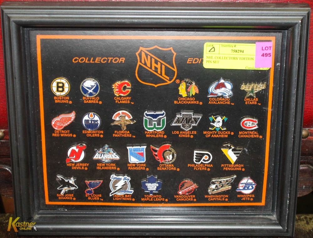 NHL COLLECTORS' EDITION FRAMED PIN SET