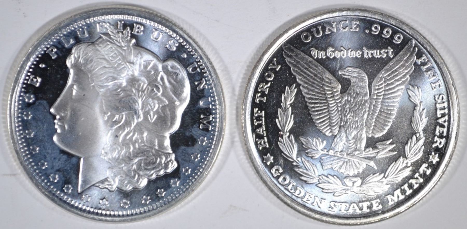 1 ROLL (20) 1/2 OZ SILVER MORGAN ROUNDS