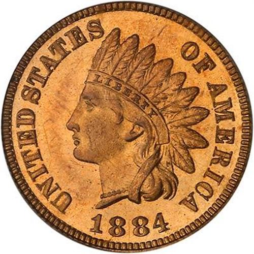 1884 Indian Head Cent PCGS PF66 RD