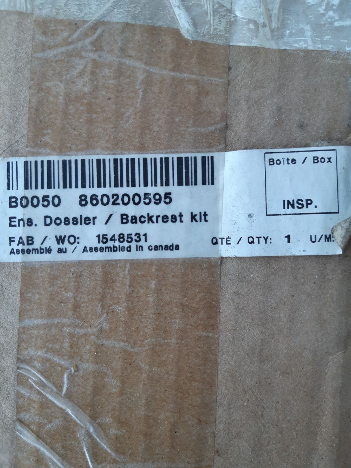 Backrest Kit - B0050 860200595