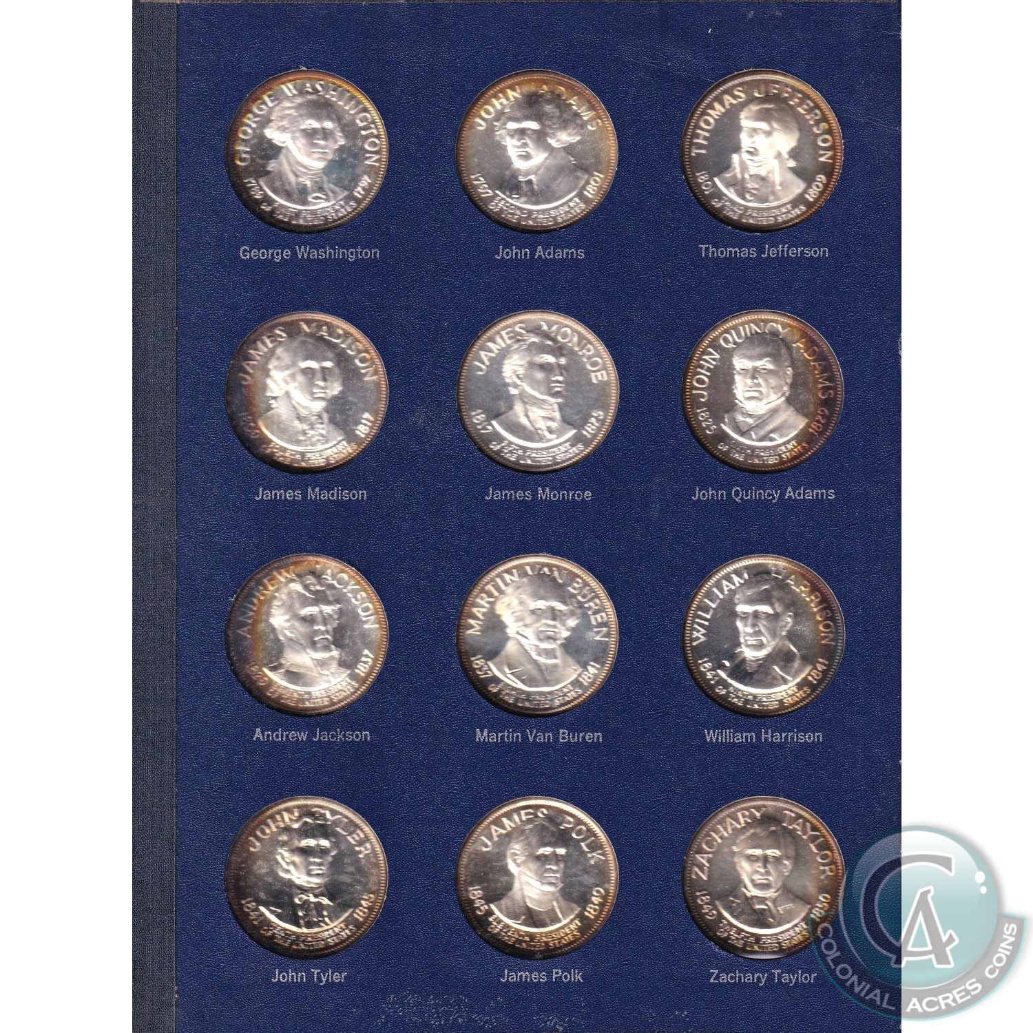 1970 Franklin Mint- Sterling Silver United States Presidential Medal ...