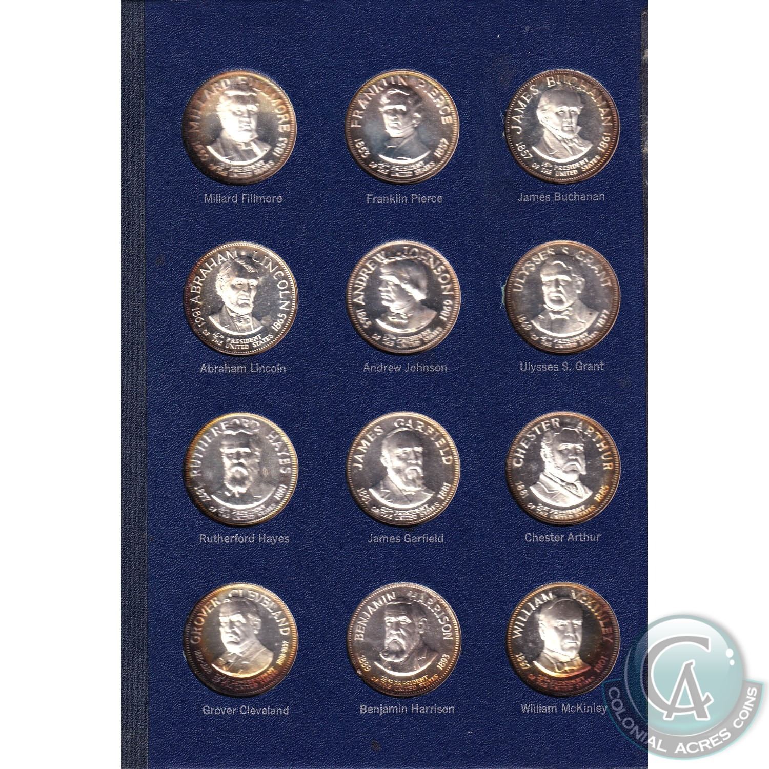 1970 Franklin Mint- Sterling Silver United States Presidential Medal ...