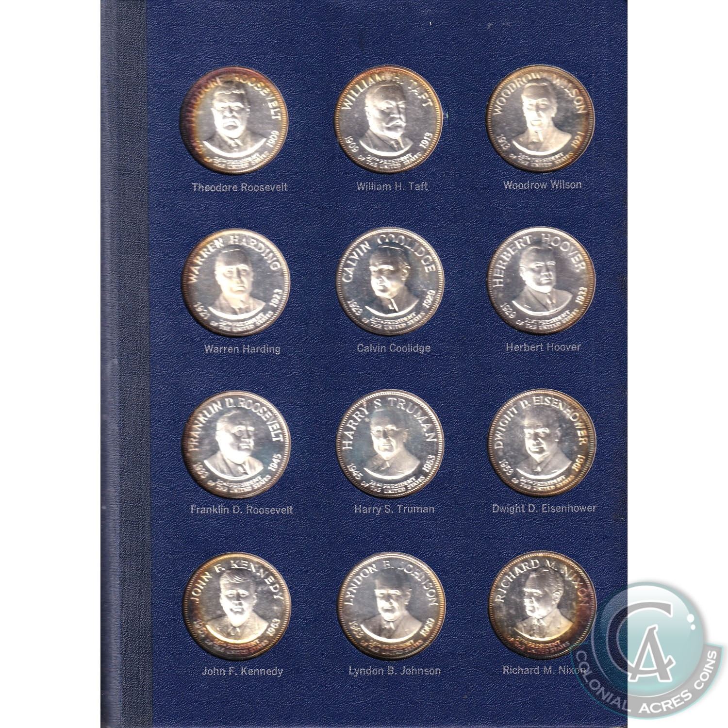 1970 Franklin Mint- Sterling Silver United States Presidential Medal ...