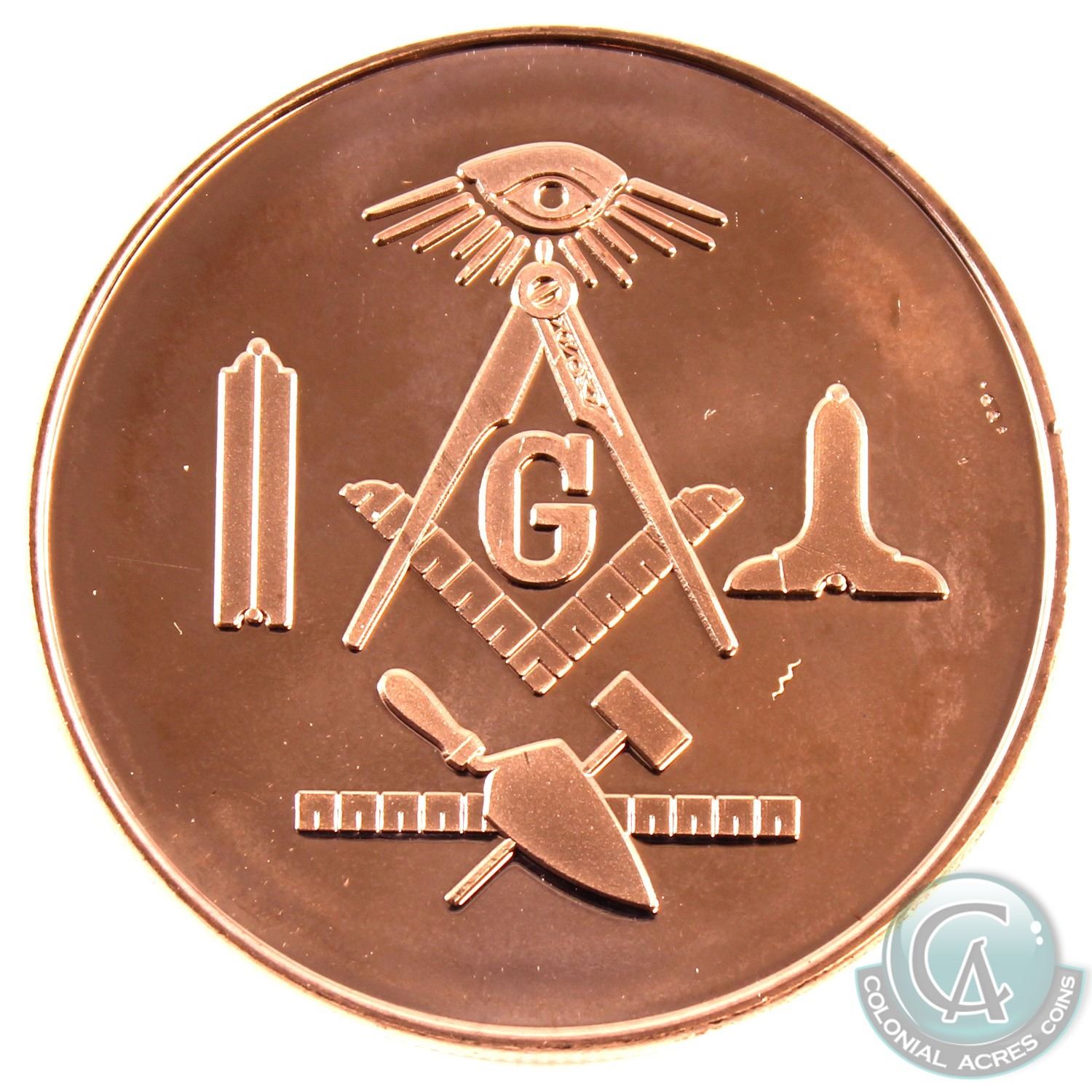 10x Masonic & 10x Titanic 1oz .999 Fine Copper Rounds in Plastic Tube ...