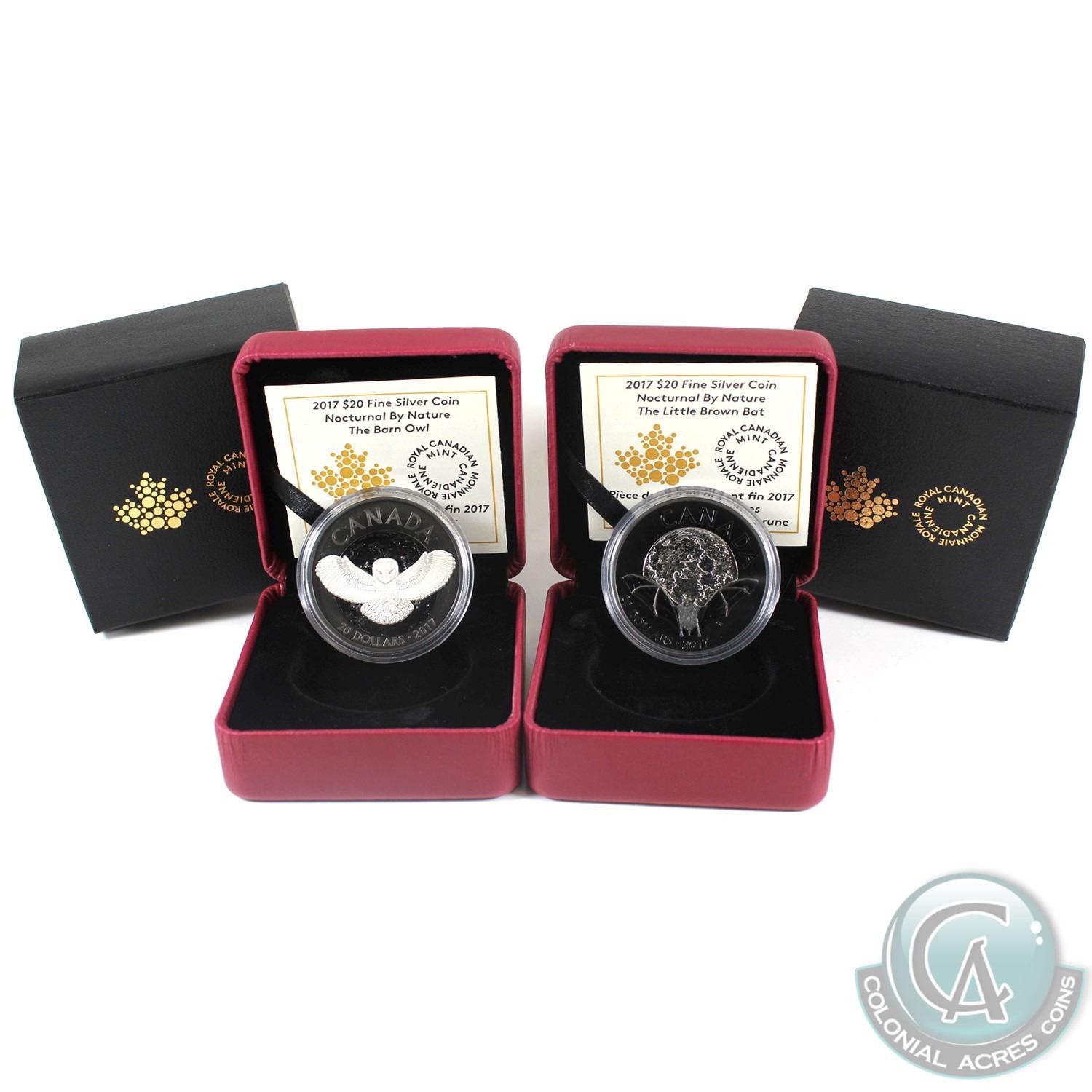 2017 Canada $20 Nocturnal By Nature Fine Silver Coins - The Barn Owl ...