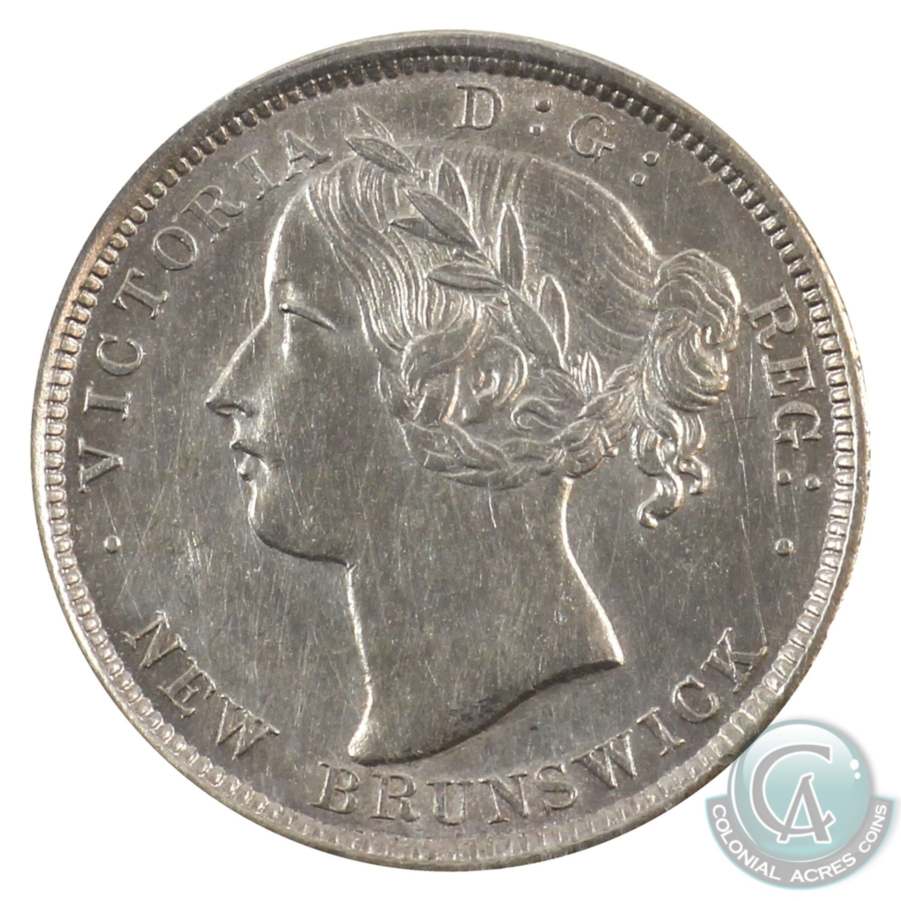 New Brunswick 20-cent 1862 ICCS Certified MS-60.
