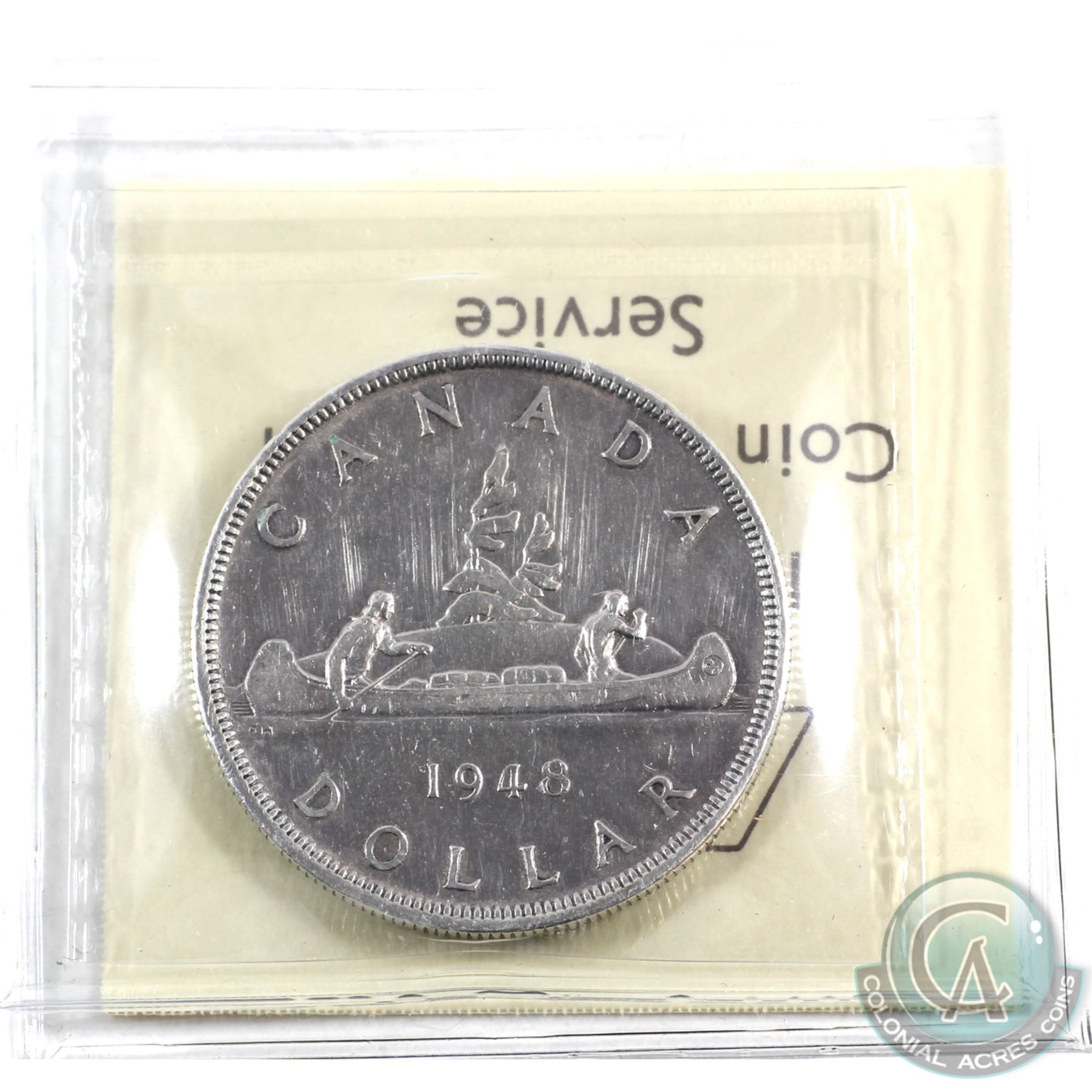 Silver $1 1948 ICCS Certified AU-50. *KEY DATE*
