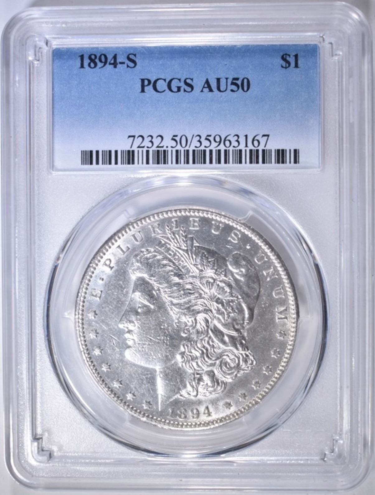 1894-S MORGAN DOLLAR PCGS AU-50