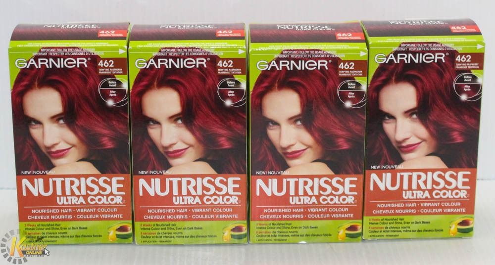 LOT OF 4 GARNIER NUTRISSE #462 TEMPTING RASPBERRY