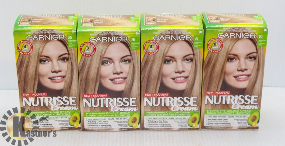LOT OF 4 GARNIER NUTRISSE #80 BLONDE HAIR DYE