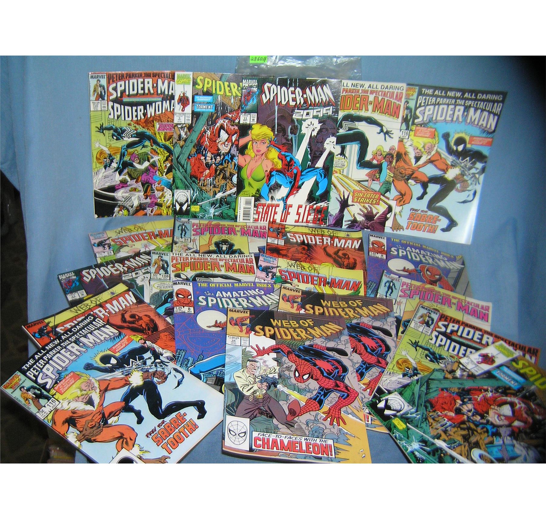 Collection of vintage Spiderman comic books