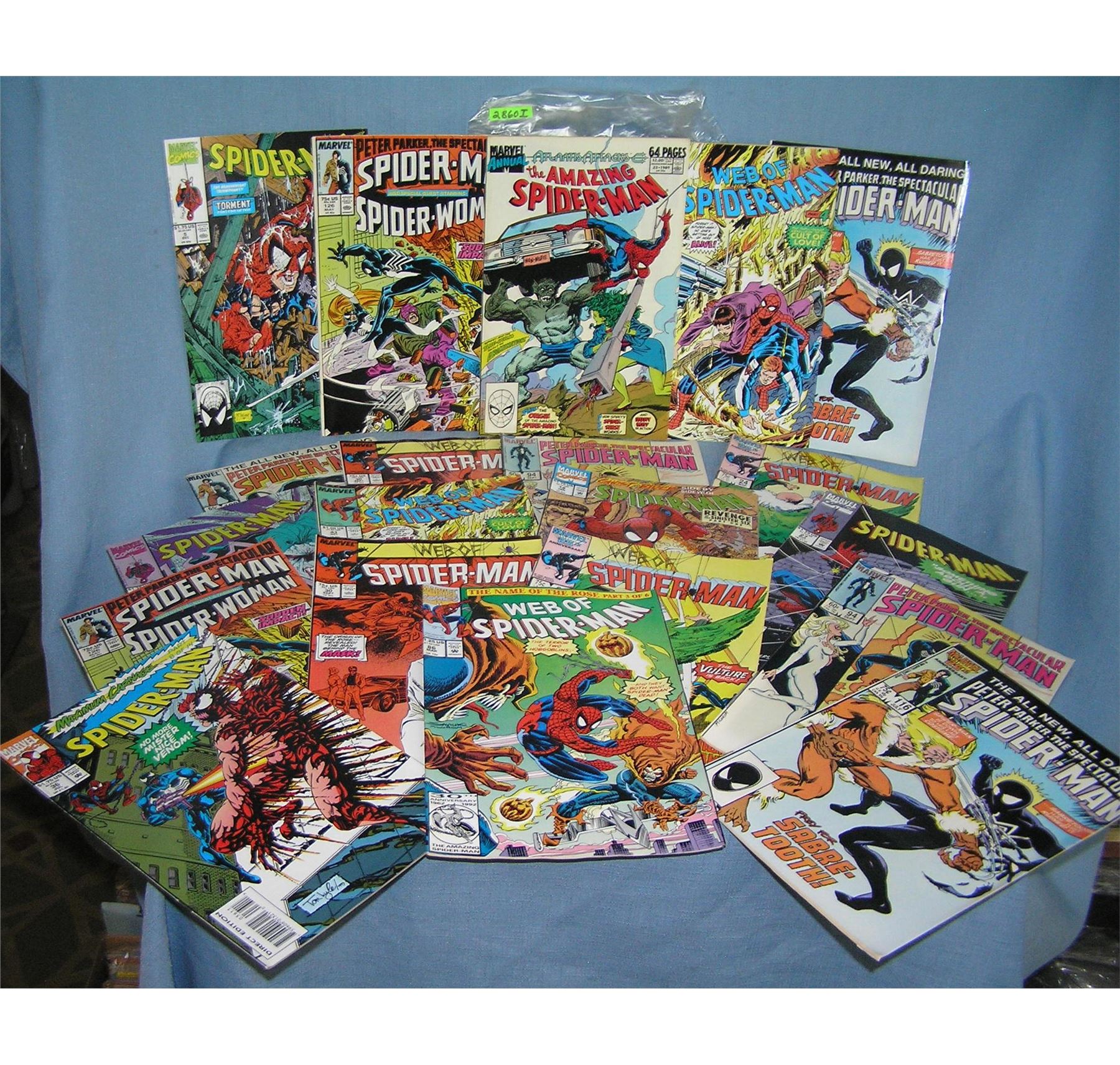 Collection of vintage Spiderman comic books