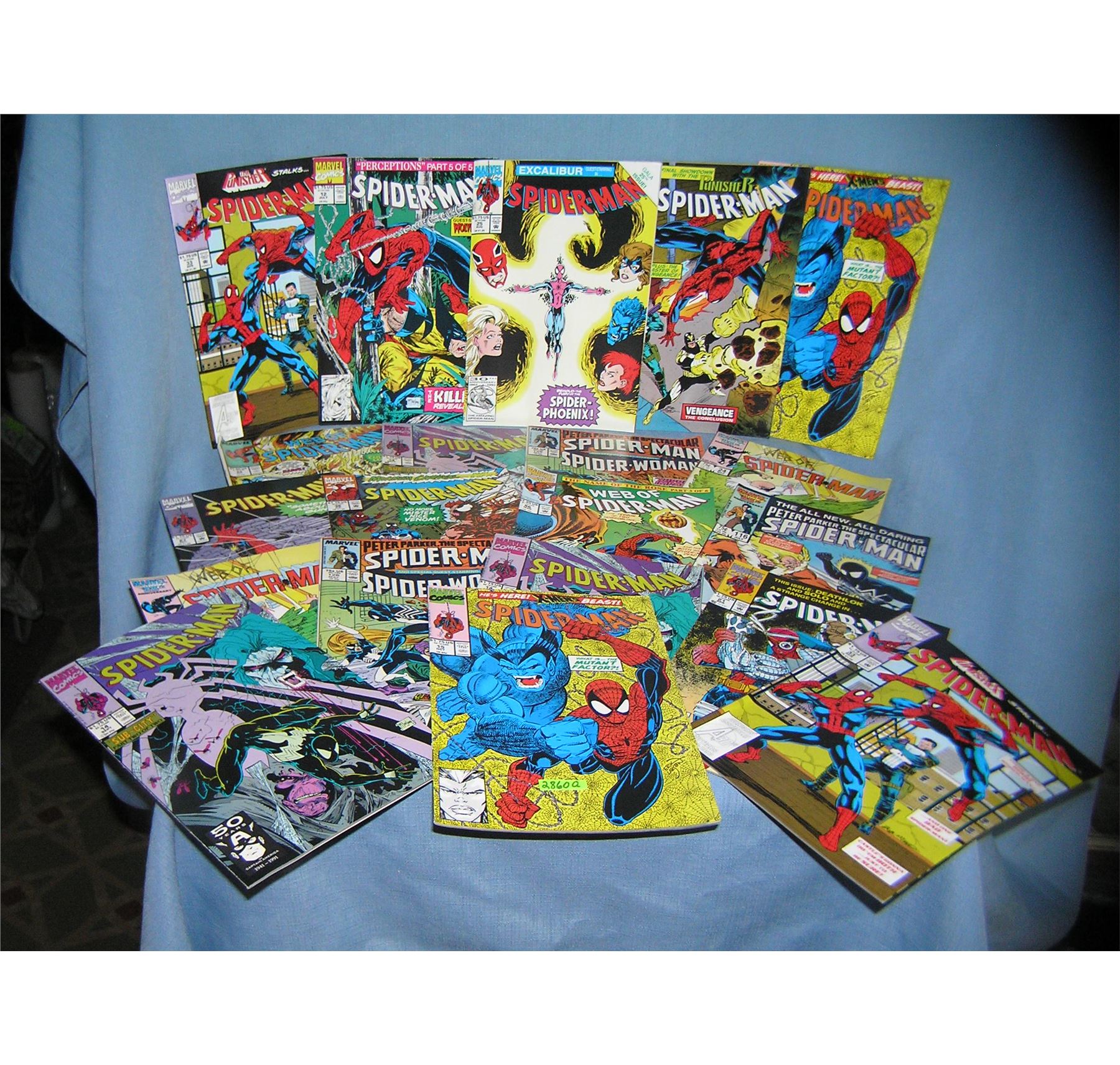 Collection of vintage Spiderman comic books