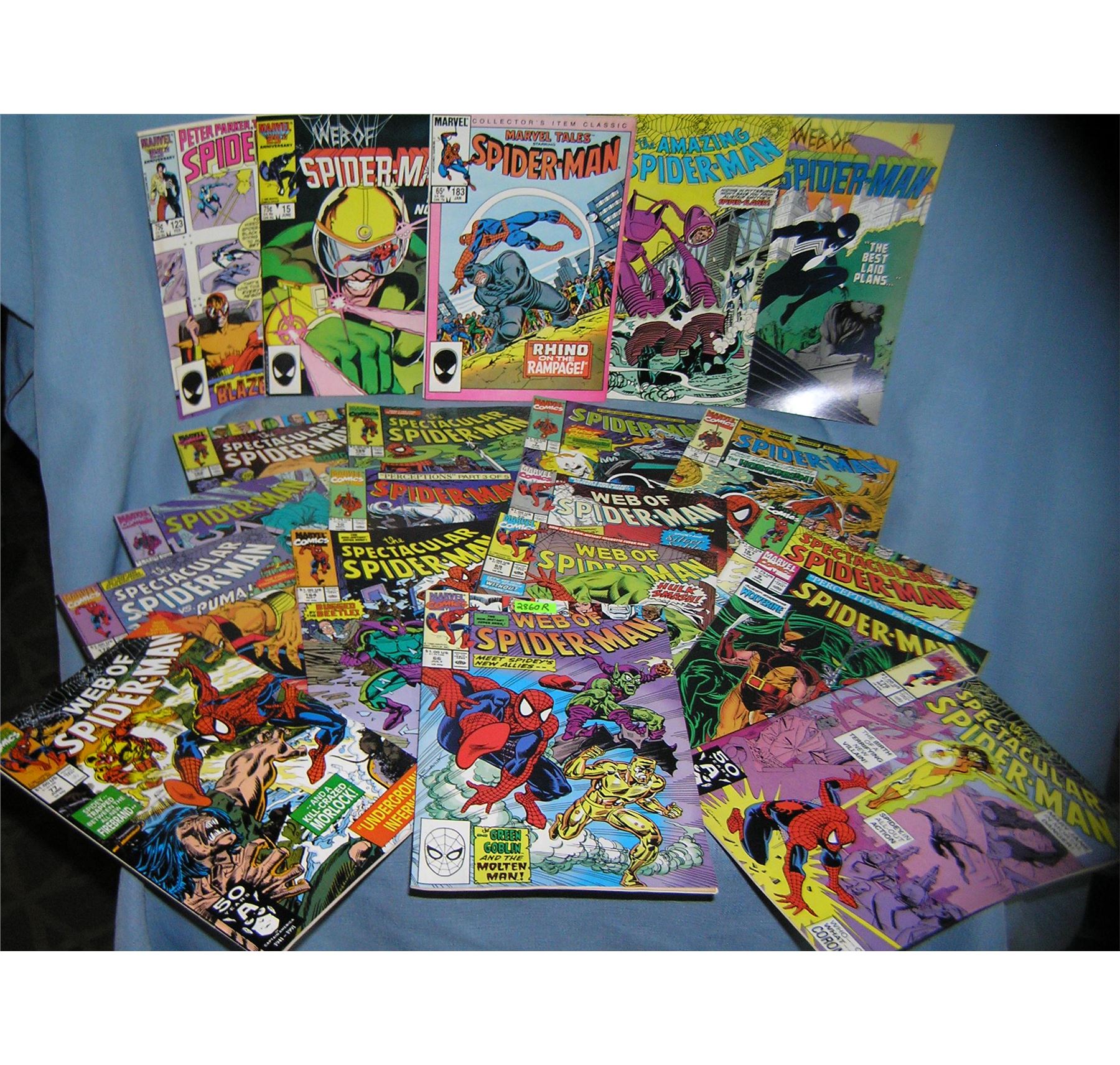 Collection of vintage Spiderman comic books