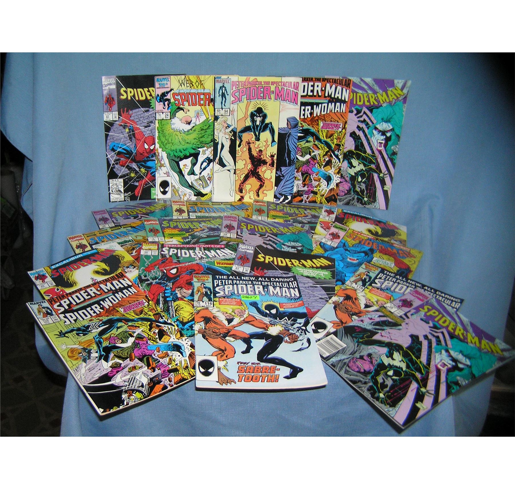 Collection of vintage Spiderman comic books